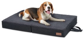 Paco, pelíšek pro psa, psí podložka, pratelný, ortopedický, protiskluzový, prodyšný, sklopné, paměťová pěna, velikost M (80 x 8 x 55 cm)