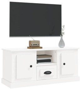 TV skříňka bílá 100 x 35,5 x 45 cm kompozitní dřevo