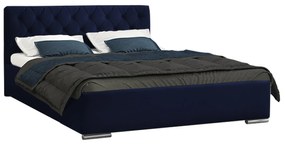Eka Čalouněná postel ELEGANT - Fresh 140x200 cm Barva látky - Fresh: Modrá (11), Úložný prostor: S dřevěným rámem úložného prostoru