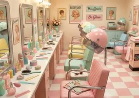 EDUCA Puzzle Retro Glam Salón / 1000 dílků