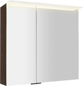 Sapho Linex - Zrcadlová skříňka s LED osvětlením 80x70x15 cm, 2x dvířka, borovice rustik LX080-0016