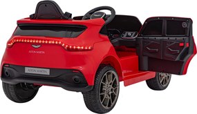 Ramiz Elektrické autíčko Aston Martin DBX pro děti červené + dálkové ovládání + EVA kola + pásy + plynulý start + audio LED