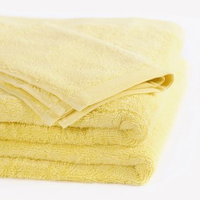 Goldea modalový ručník/osuška s přírodním vláknem - světle žlutý 50 x 100 cm