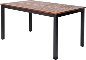 Livarno® Hliníkový zahradní stůl Valencia, 150 x 90 cm, hnědá