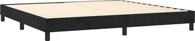 Box spring postel s matrací černá 200x200 cm samet 3141265