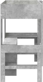 Rám patrové postele se stolem Betonově šedá 80 x 200 cm 3410446