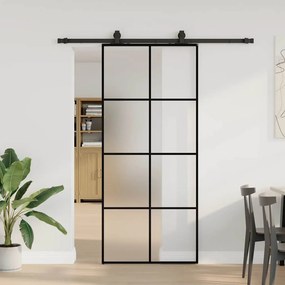 Posuvné dveře se sadou kování černé 90x205 cm ESG Glass 3375805