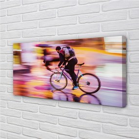 Obrazy na plátně Bike světla muže 120x60 cm