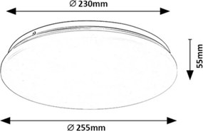 Rabalux Bílé stropní LED svítidlo Vendel kulaté 255mm 12W 71101