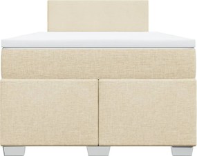 Box spring postel s matrací krémová 120x200 cm textil 3285853