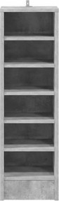 skříňka na boty, botník, 6 polic, dřevo, 92x36x32 cm, beton šedá, Dekorino BB20260075