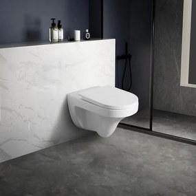 Aqualine Denica závěsná WC mísa 36 x 52 cm Vortex Rimless bílá keramika PS8512
