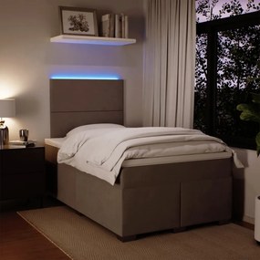 Box spring postel s matrací světle šedá 120 x 200 cm samet 3293176