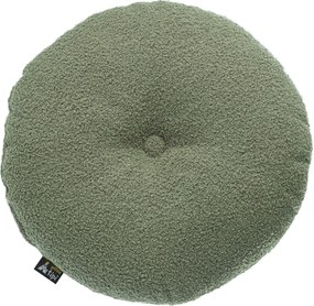 Sametový polštář s knoflíkem barva zelená látka pletený vzor