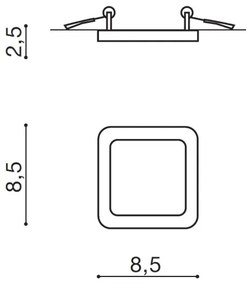 Azzardo AZ2833 - LED Koupelnové podhledové svítidlo SLIM 1xLED/6W/230V IP44