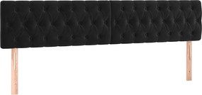 Box spring postel s matrací černá 200x200 cm samet 3141505