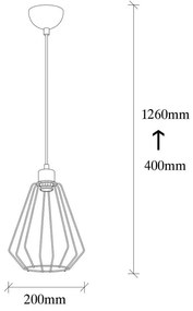 Černé kovové závěsné svítidlo Opviq lights Mando