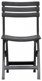 Skládací zahradní židle 2ks plast Dekorhome Antracit