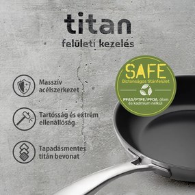 Pánev s titanovým povrchem Ø 28 cm V: 5,5 cm – Sirius Terra Multi-layer Lunasol - 601334
