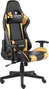 vidaXL Otočná herní židle PVC [20495] Barva: zlatá