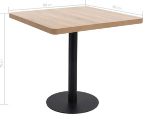 Bistro stolek světle hnědý 80 x 80 cm MDF 286433