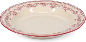 Vínový/slonovinový hluboký porcelánový talíř ø 23 cm Cyril – S|P Collection
