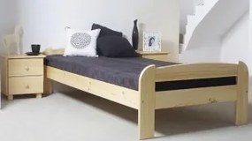 Eoshop Dřevěná postel Ania 90x200 + rošt ZDARMA - borovice