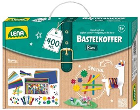 Lena Kreativní kufřík pro malé kutily, modrý 400 ks