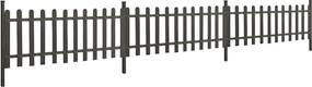 Laťkový plot se sloupky 3 ks WPC 614 x 80 cm 318090