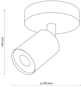 Bodové svítidlo TOP WOOD 1xGU10/10W/230V černá/dřevo