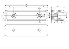 VMBal Gumový doraz na kamion 200 x 52 x 60 mm