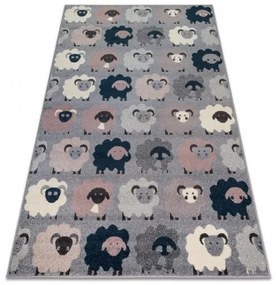 koberec HEOS 78468 šedá / modrý OVCE velikost 190x270 cm | krásné koberce cz