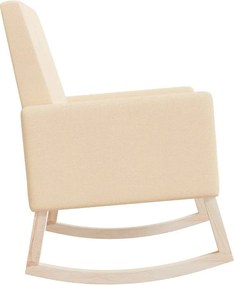 Houpací křeslo krémové textil 329424