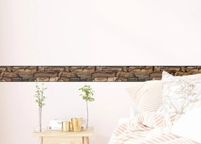 Samolepící bordura na zeď Pískové Cihly | 5 m x 13.8 cm | DWB8475