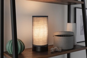 Paulmann 77059 Pia stolní lampa 1x E14 max 25W, tmavě šedý textil, černá, výška 21cm