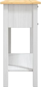 Konzolový stolek mexická borovice Corona bílý 90 x 34,5 x 73 cm 282646