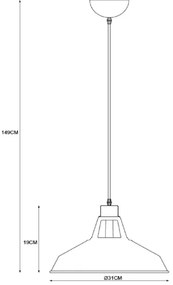 Lucide 43401/31/30 - Závěsné svítidlo BRASSY-BIS 1xE27/60W/230V černé