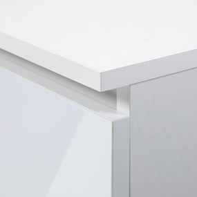 PC stolek Benicio (bílá + bílý lesk) (P). 1069034