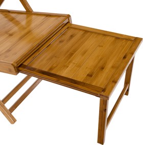 Zahradní polohovací křeslo, přírodní, bambus, VARDON