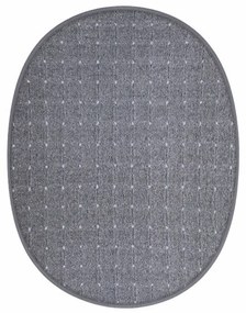 Vopi, Kusový koberec Udinese šedý ovál, 80x150, šedá, chodba / předsíň