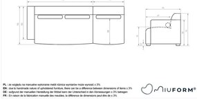 Šedá lenoška (levý roh) Flex Felix – Miuform