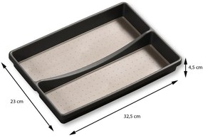 Organizér do zásuvky Kubas 23 cm černý