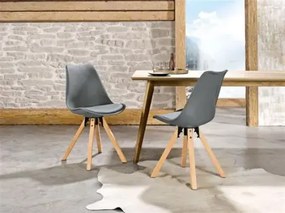 Livarno home - židle Skandi, sada 2ks, světle šedá