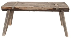 Hnědý antik dřevěný stolek na květiny - 44*18*20 cm