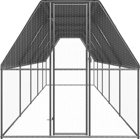Venkovní klec pro kuřata 2x10x2 m pozinkovaná ocel 3154374