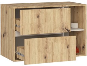 Skříňka pod umyvadlo VAMI Š90 2SZ dub artisan / kašmír