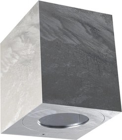 NOR 49711031 Venkovní nástěnné svítidlo Canto Kubi 2 2x5W LED galvanizovaná ocel čirá - NORDLUX