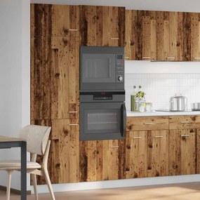 Skříňka Na Mikrovlnku Old Wood 60X57X207 Cm Kompozitní Dřevo Staré Dřevo