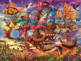 Ravensburger Puzzle: Mystická létající loď / 1500 dílků / od 14 let