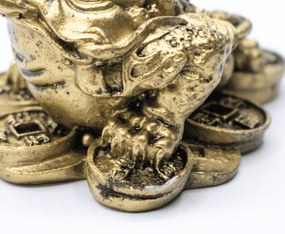 Milujeme Kameny Třínohá žába na mincích - soška Feng shui - malá - VADA VAD155